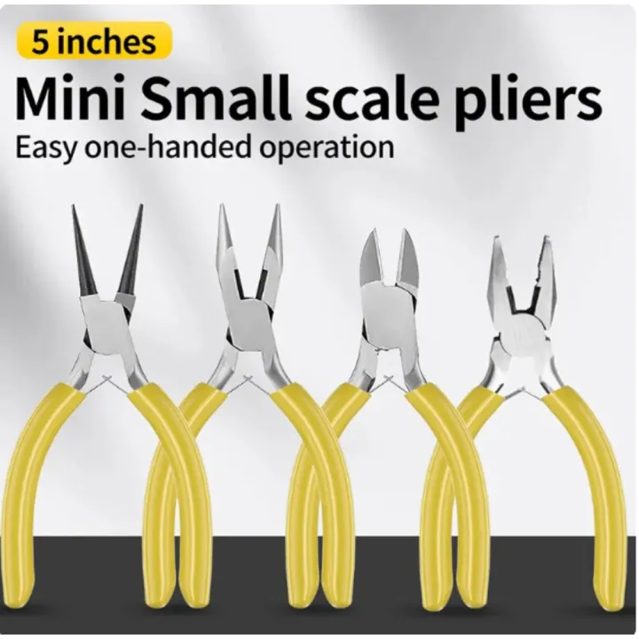 5 Inch Mini Pliers With Pointed Circular Mouth Diagonal Steel Wire ...