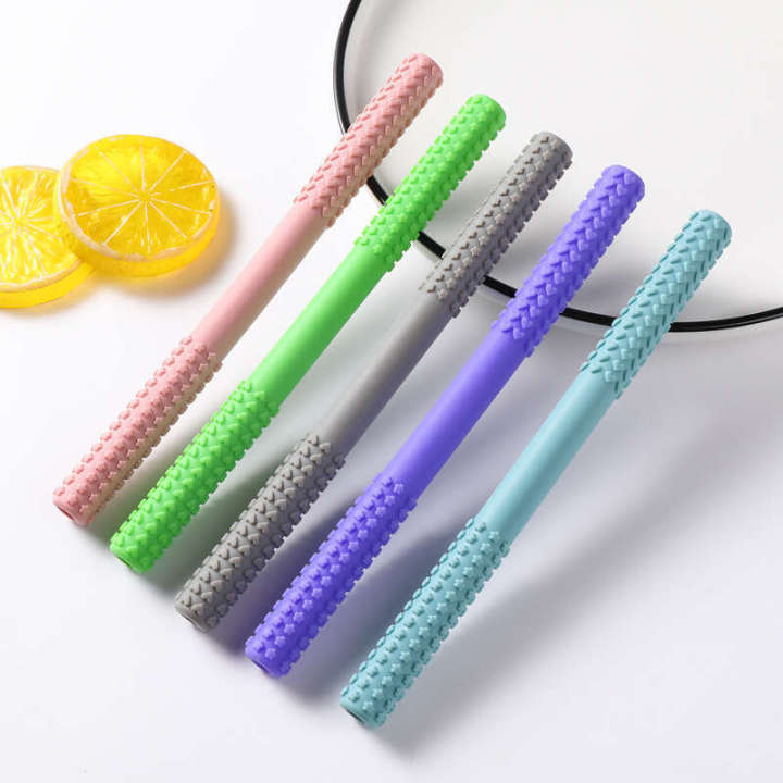 Hot Selling Silicone Hollow Tube Childrens Stick Baby Chewing Straw ...