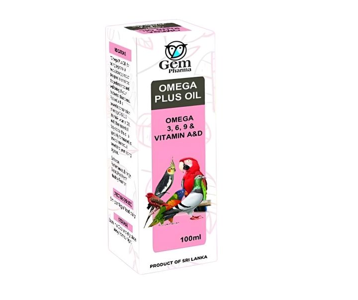 Gem Pharma Birds Omega Plus Oil (Omega 3,6,9, & Vitamin A & D) 100ml ...
