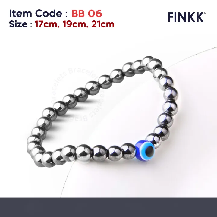 FINKK Mens Womens Bracelet Stone Beads Fashion Hot Boys Girls silver ...
