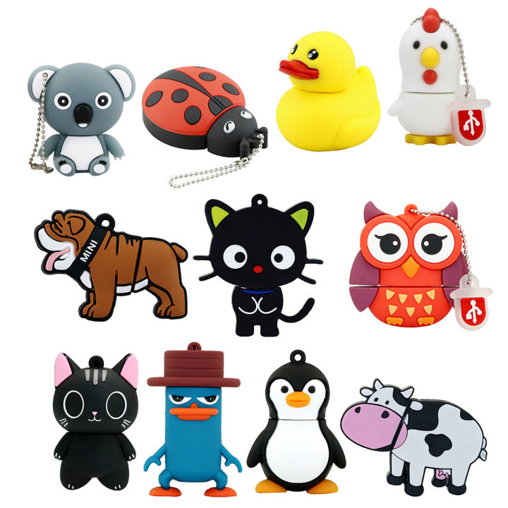 Pendrive 256GB USB Flash Drive Cartoon Animals Penguin Pen Drive 128GB ...