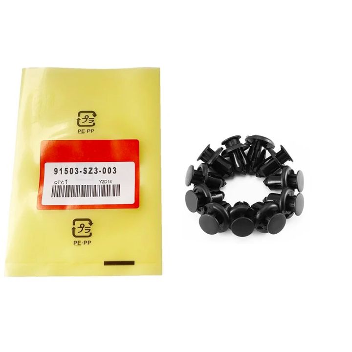 10 pcs 91503-SZ3-003 For Honda Toyota Leaf Plate Expansion Rivet Snap ...