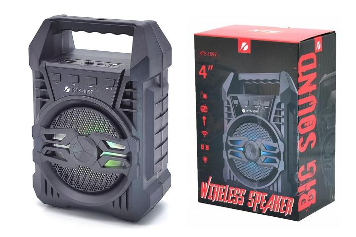 Wireless Portable Speaker KTS-1097 with Bluetooth, Mic Input, FM Radio ...