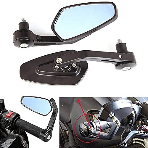 Motorcycle Handlebar Rear View Mirror Pentagon shape End Adjustable ...