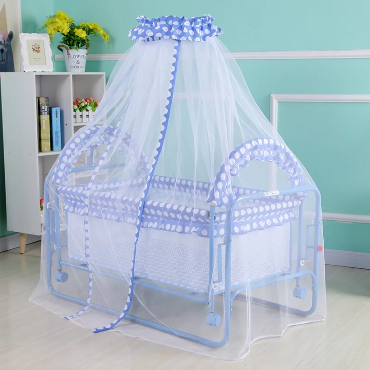 Newborn Babies Cot 256NEW | Durable Metal Frame | Baby Swinging Crib ...