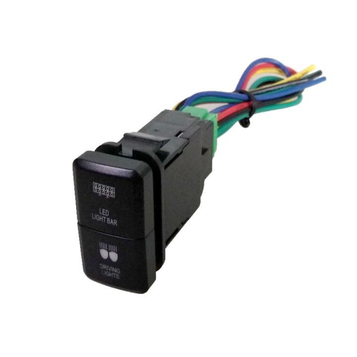 【black】 12V Replacement Light Push Switch Button For Toyota Hilux Prado ...