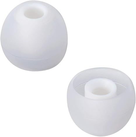 2 Pair white Colour Soft Clear Silicone Replacement Ear Buds Tips ...