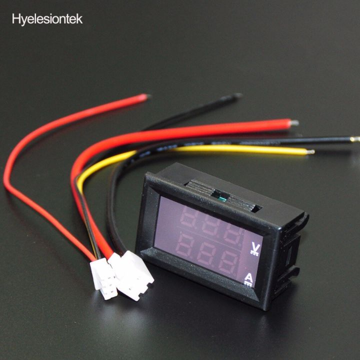 【Universal Car Parts Store】2in1 Tester RED Blue DC 100V 10A Digital LED ...