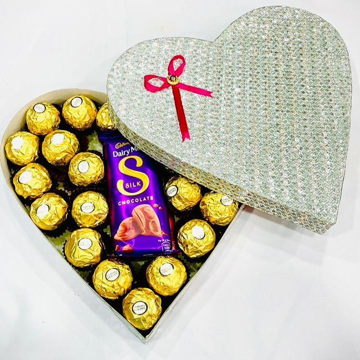 Ferrero Rocher Cadbury Silk Fruit And Nut Premium Chocolate Gift Hamper ...