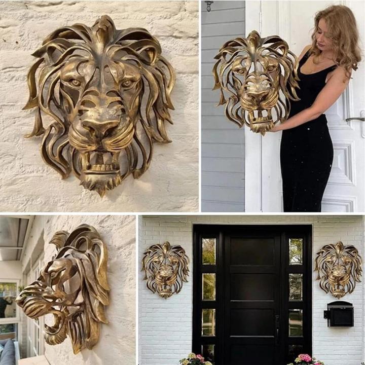 Lion Head Accent Piece Royal Lion Wall Hanging Luxurious Lion Head ...