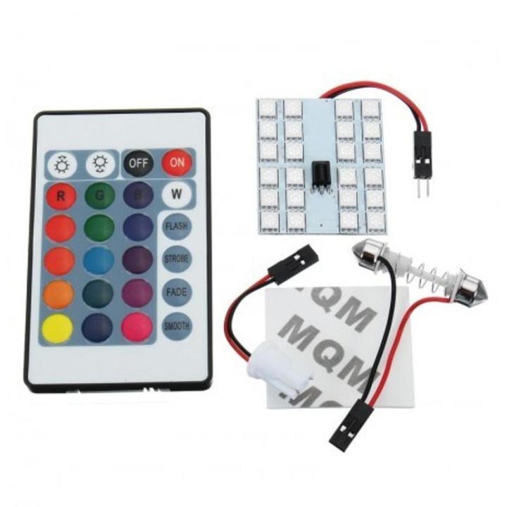 RGB 5050 SMD LED Lights Panel Car Interior T10 Festoon Dome Reading Map ...