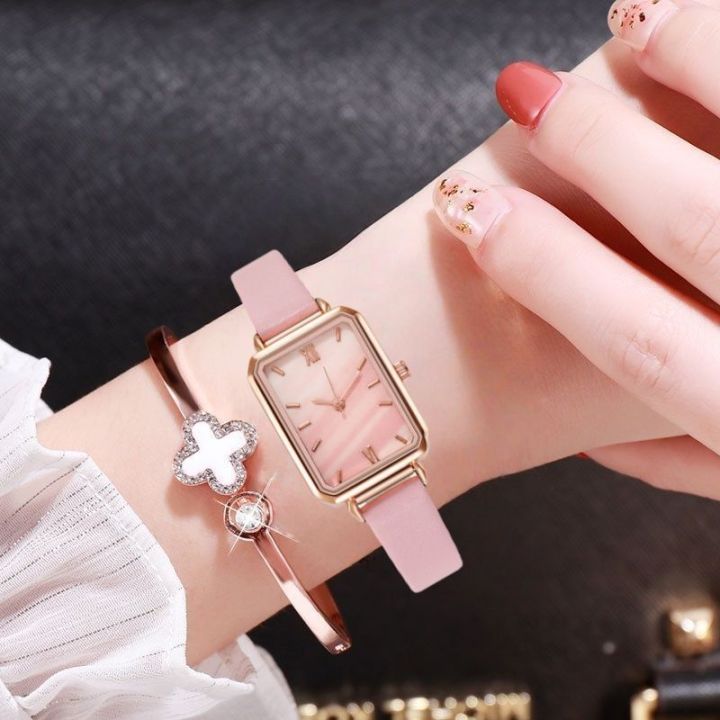 【Hengli jewelry story】Women's Square Small Green Watch Girlfriend Gift ...