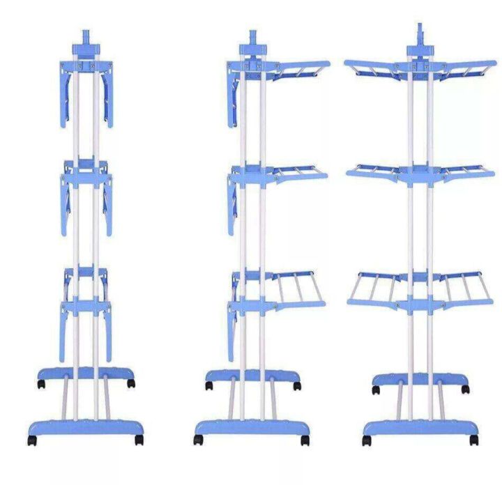 Three (3) Layer Powder Coating Steel Cloth Rack | Daraz.lk