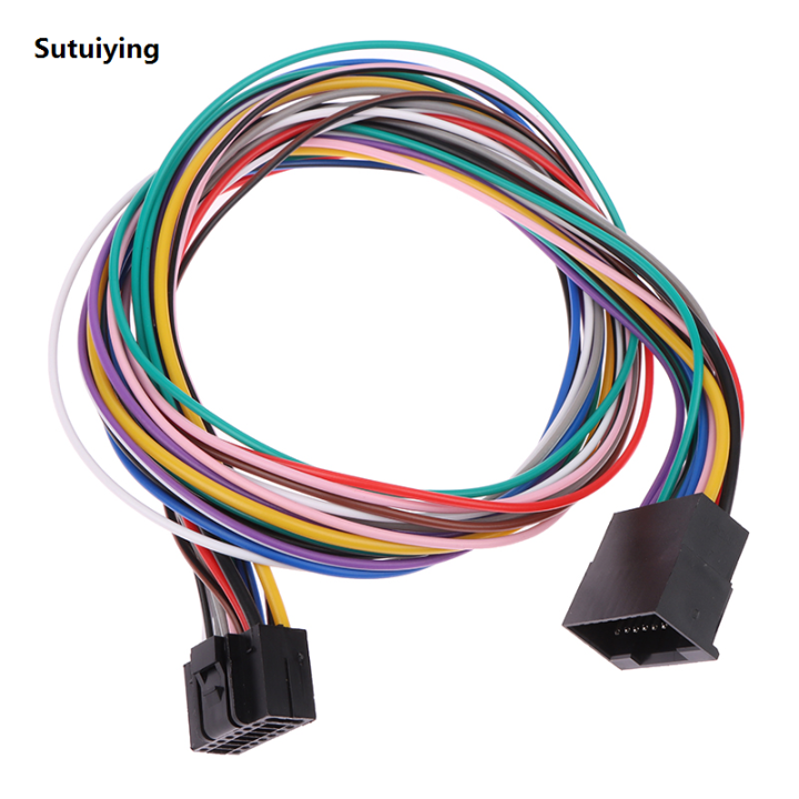Sutuiying 16 Pin Universal Car Stereo Radio ISO Wire Harness Kits Power ...