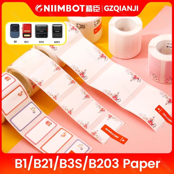NIIMBOT B21 B3S B203 Label Pasting Lovely Color Label Machine Printing Paper Three Anti Thermal ...