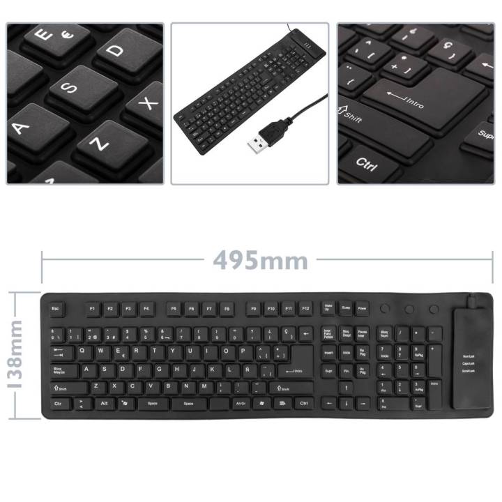 full size flexible keyboard - Num lock Flexible Keyboard - usb flexible ...