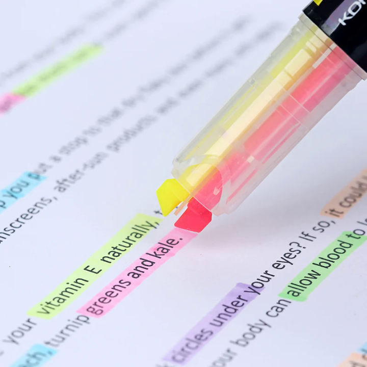 1pc KOKUYO Beetle Tip Highlighters L303 Dual Color Two Tone Color ...