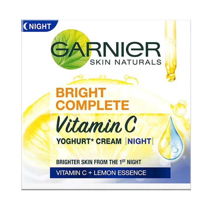 Garnier Bright Complete Vitamin C Yoghurt Sleeping Mask Night Cream 40G ...