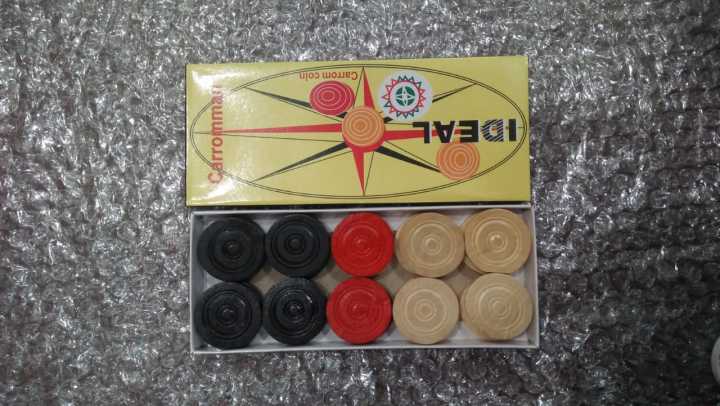 Carrom Coin Set Polished Coin Super Smooth Weightless 9 White Coins 9 ...