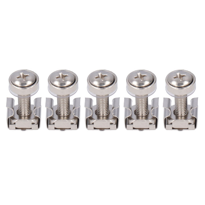 50 Sets Cage M5 Nut M5x20 Screw Kit Nickel Plated Iron Metric Square ...