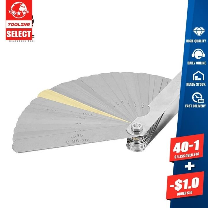 32pcs Range Feeler Gauge Valve Teaching Thickness Gap Metric Filler ...