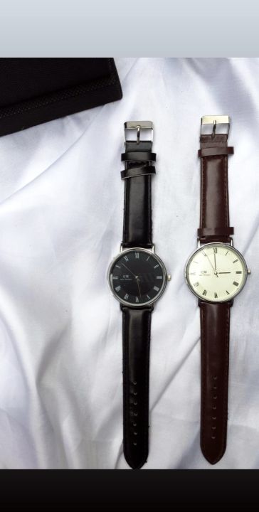 Classic Reading Watch BLACK/BROWN | Daraz.lk