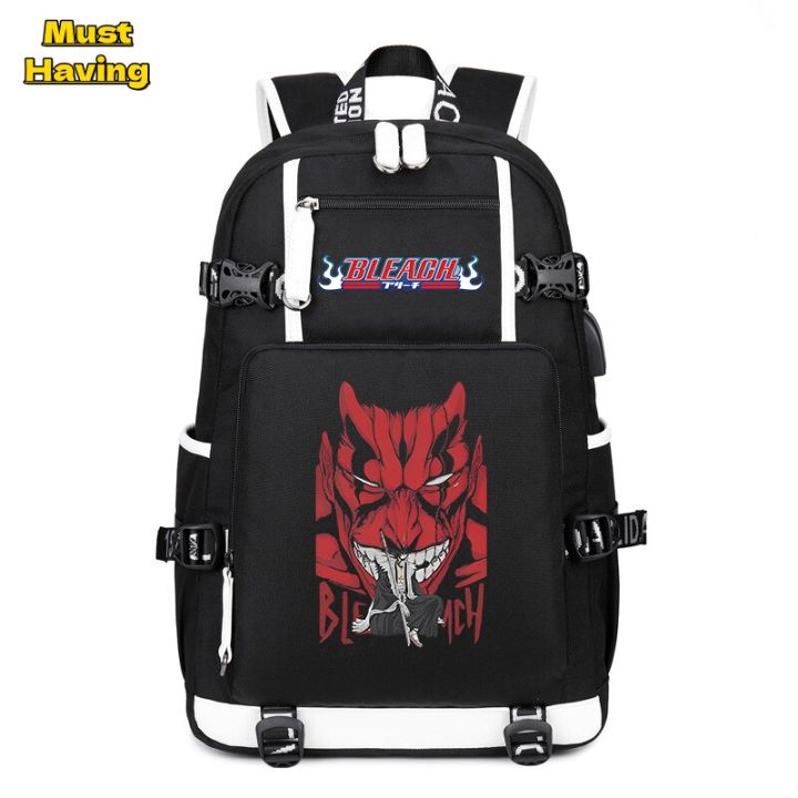 Anime Bleach Backpack for Men Student School Bookbags Outdoor Travel ...