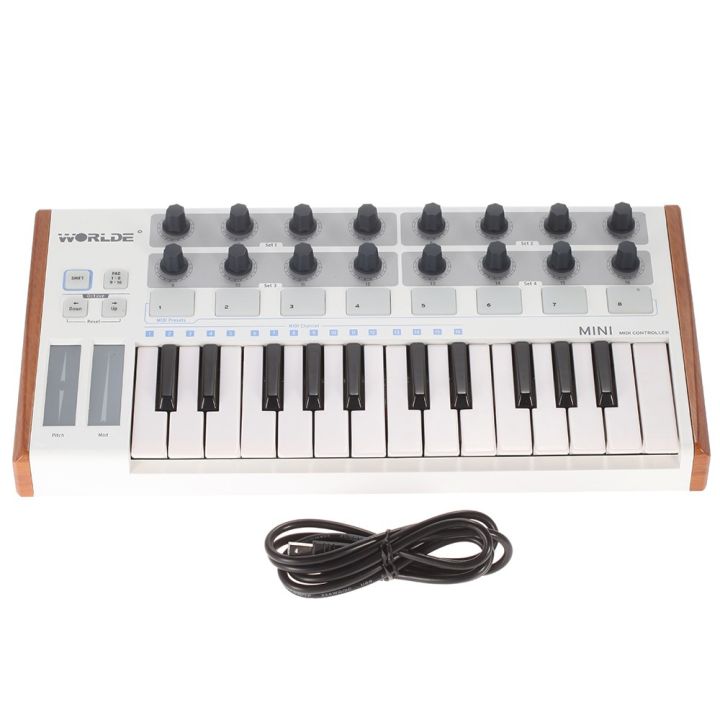Worlde Ultra-Portable Mini Professional 25-Key USB MIDI Drum Pad and ...