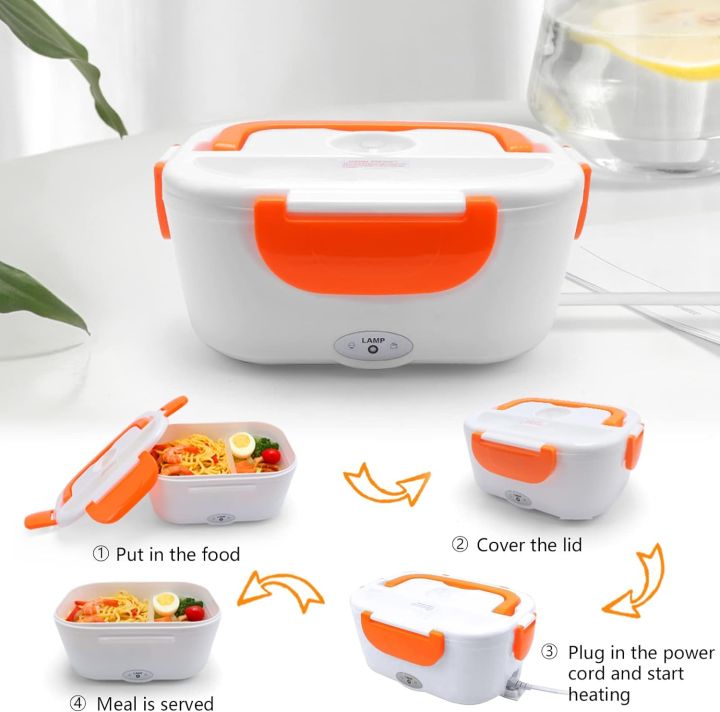 Electric Heating Lunch Box Food Heater Portable Lunch Containers ...