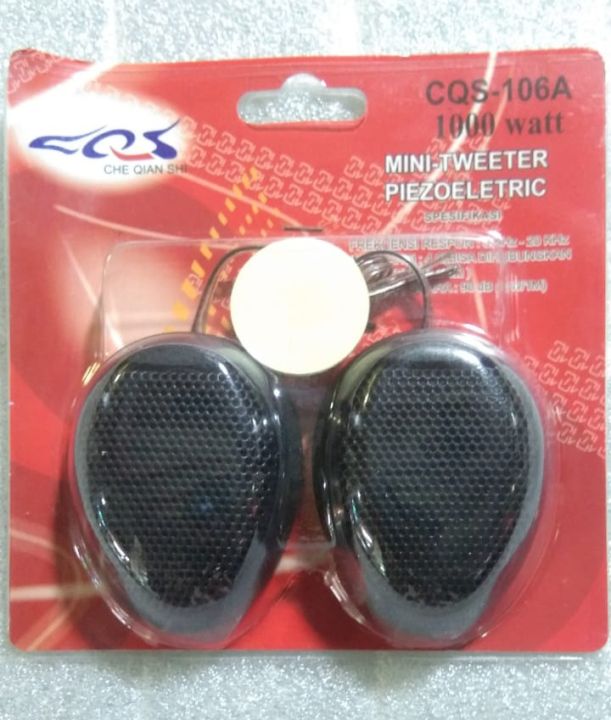 CQS-106A 1000W Mini Piezoelectric Tweeters – High-Fidelity Car Audio Speakers (Pair) | Daraz.lk