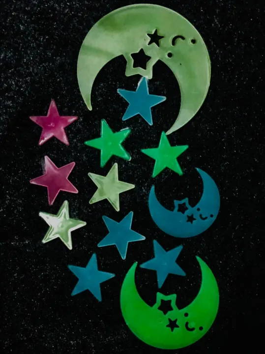 High Quality Radium Butterfly, Stars, moon, stickers Glow in Dark Toys ...