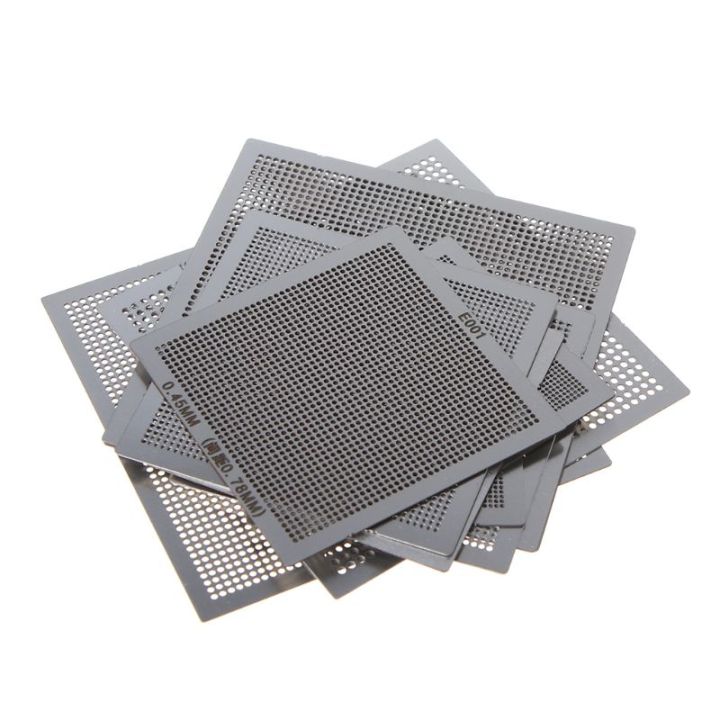 10Pcs/set BGA Reballing Universal Stencil Template Kit for Computer IC ...
