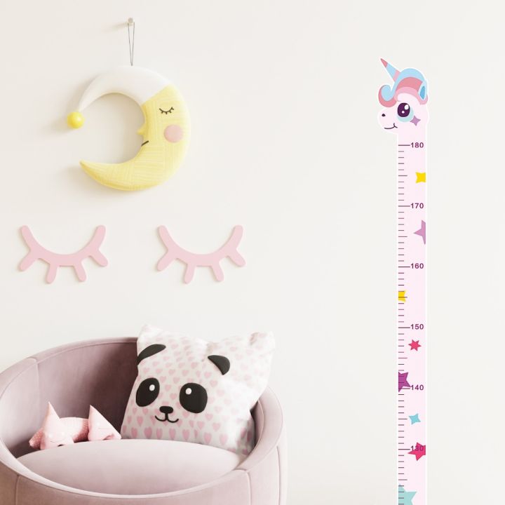 Growth Chart Unicorn Dinosaur Giraffe Height Sticker Waterproof Cartoon ...