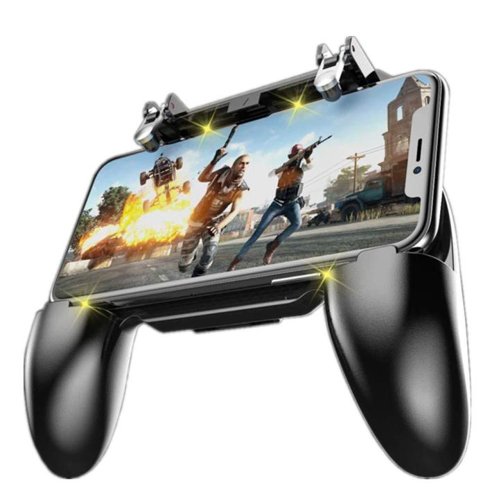 Mobile Phone Game Controller W10 Gamepad Joystick Fire Trigger for PUBG for iOS Android Mobile ...
