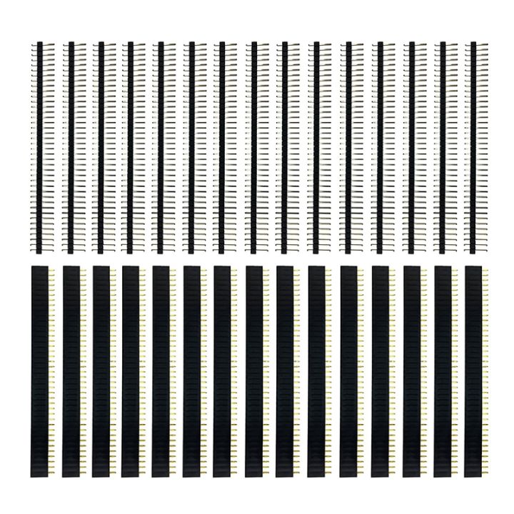 30 Pcs 40 Pin 2.54mm Male & Female Pin headers Plug connector for ...