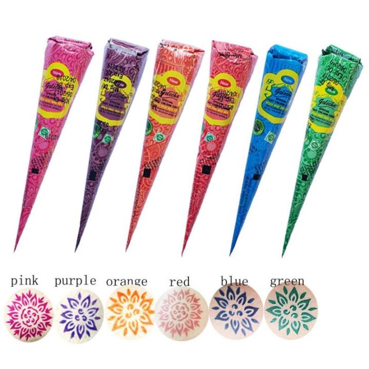 【Daily Necessities For Anyone Store】Henna Tattoo Paste Red Blue Henna ...