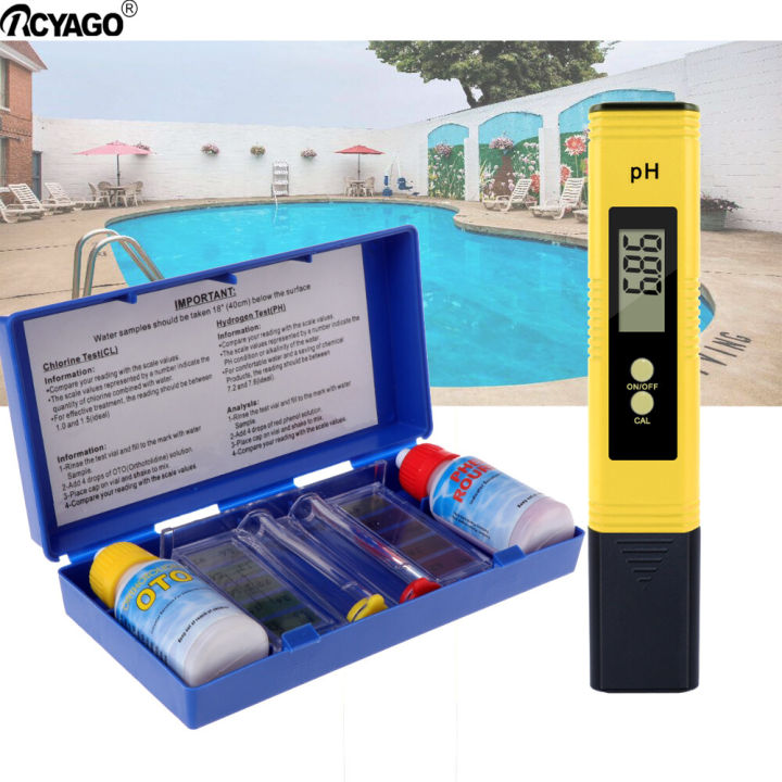 RCYAGO PH Chlorine Water Quality Test Kit Tester Hydrotool Testing Kit ...
