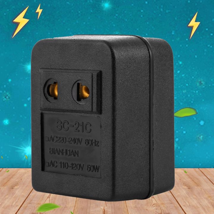 50W US AC Power 220V to 110V Voltage for Travel Converter Adapter ...