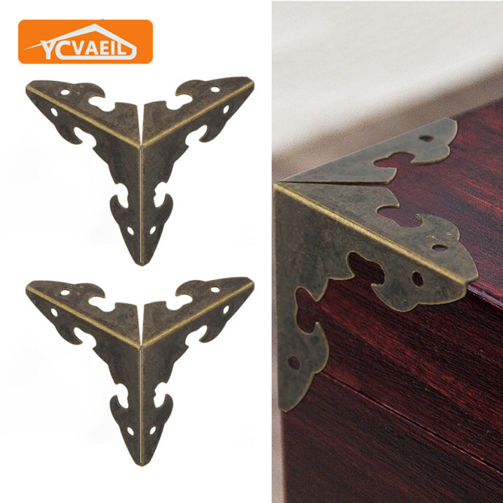8pcs Antique Corner Brackets Metal Box Wooden Notebook Albums Four ...