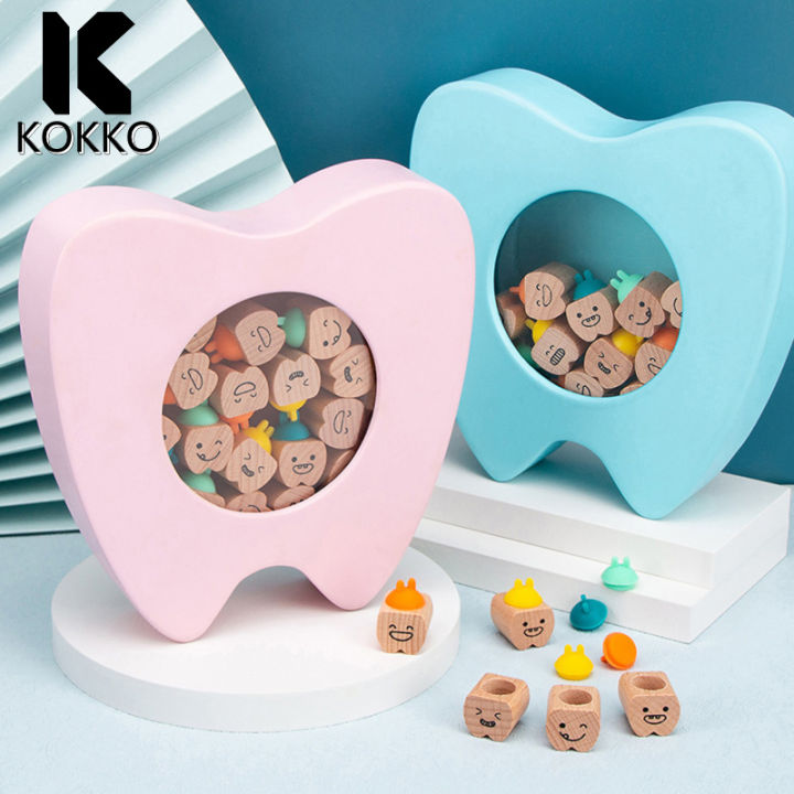KOKKO Baby Teeth Keepsake Box Deciduous Teeth Memorial Box Tooth ...