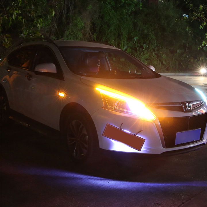 FG 60cm Car Day Time Flowing Runs Light Led DRL Strip Headlight Auto ...