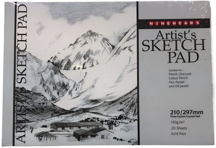 Ninehearts Artist's Sketch Pad A4 - Tinto Ceylon Crystal Salt 140gsm ...