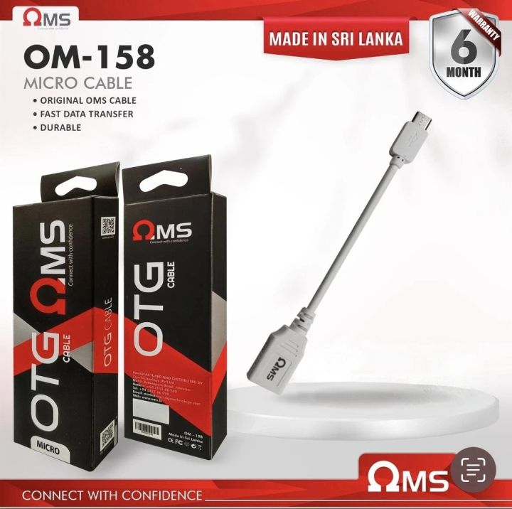 OMS OTG Cable Micro / Type C / Lightning OM 158 With 6 Months Warranty ...