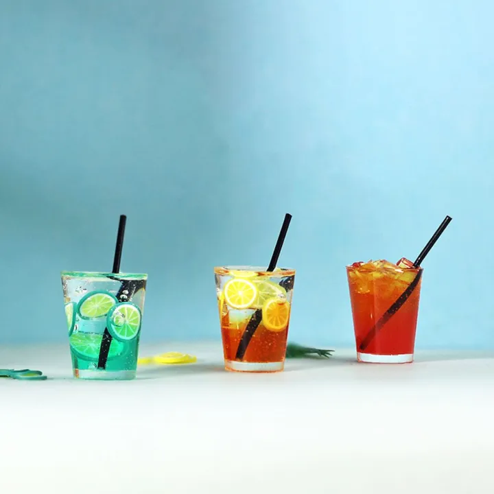 Mini Drinks Model Pretend Play Simulation Food Dollhouse Accessories ...