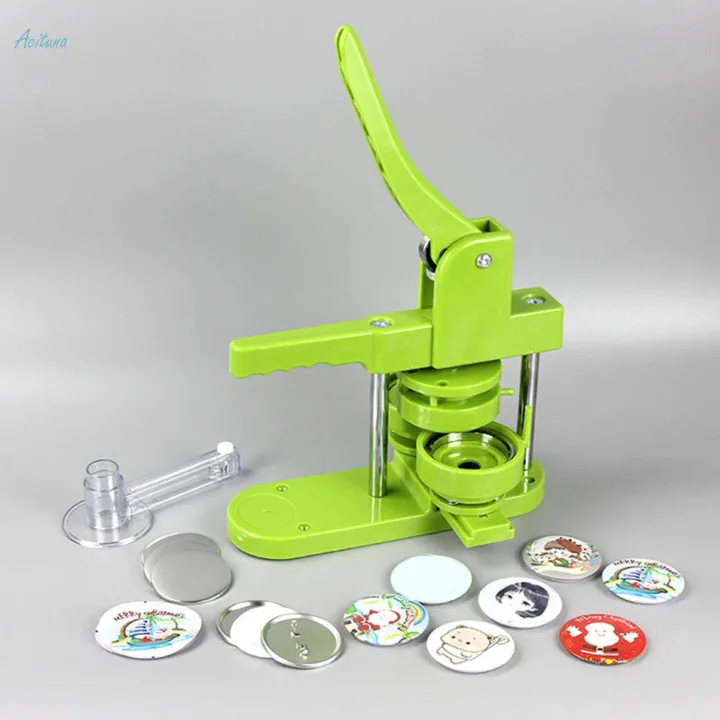Portable Button Maker Machine Handmade Badge Punch Press Making Pinback ...