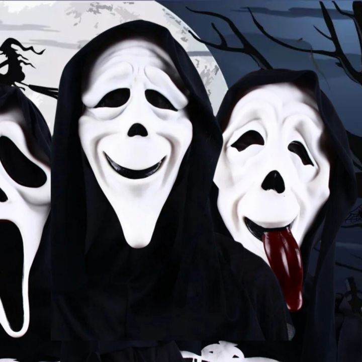 Halloween Scream Mask Ghost Scary Skull Mask Horror Full Head Masque ...