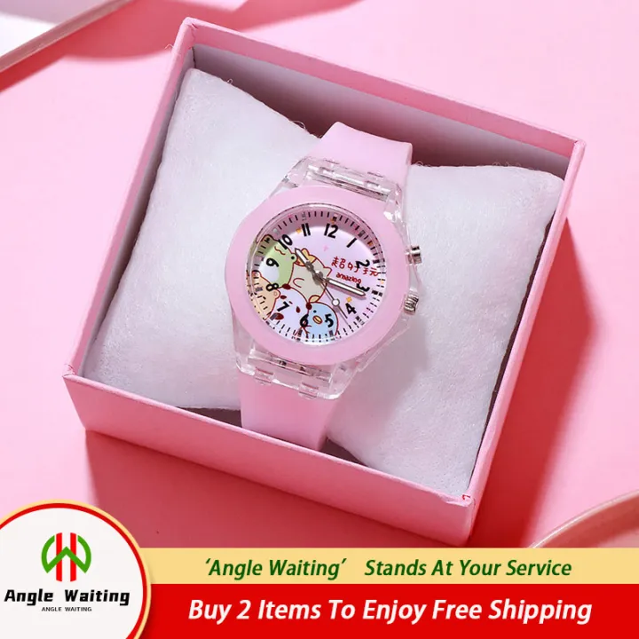 [With Box] Angle Waiting Children Watches Cute Cartoon LED Digital ...