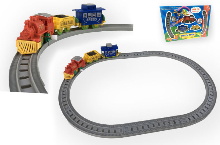 11 PCS Orbit Track Train Toy, Realistic Train Model, Wind-Up Movement ...