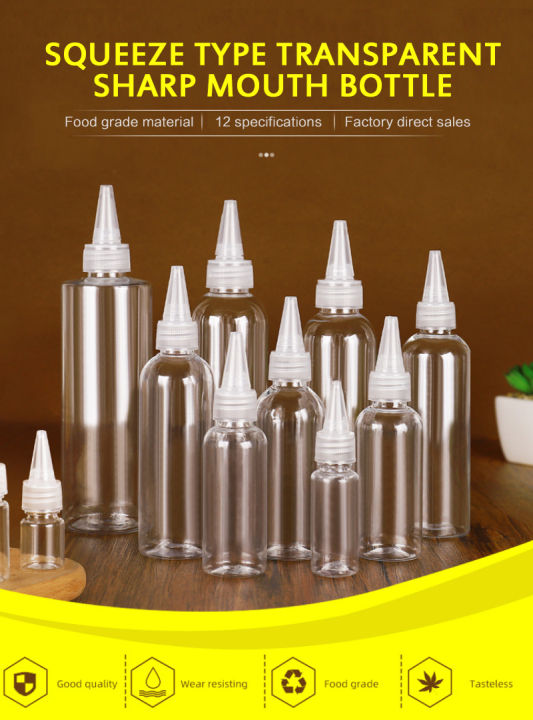 transparent Plastic beak bottle Empty bottle sub-bottle squeeze ...