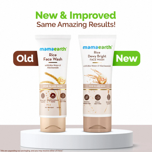 Mamaearth Rice Face Wash With Rice Water & Niacinamide for Glass Skin ...